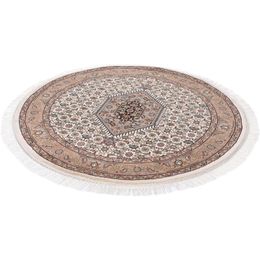 Orientteppich Theko, H:12mm &Oslash;:250cm, braun, Wolle, Teppiche, "Benares Bidjar, handgekn&uuml;pft", reine Wolle, mit Fransen, Wohnzimmer