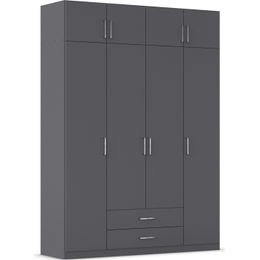 Kleiderschrank Rauch, B:181cm H:248cm T:54cm, grau, Holzwerkstoff, Kinderzimmer, Schr&auml;nke, "Schrank Garderobe W&auml;scheschrank GAMMA in 4 Breiten 91-226