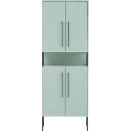 Hochschrank Schildmeyer, B:65,2cm H:183,4cm T:33,1cm, gr&uuml;n, Badezimmer, Schr&auml;nke, "Limone, Hochschrank, Made in Germany, B: 65 cm", Solide
