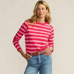 LANDS' END Lang&auml;rmeliges Supima-Shirt mit Rundausschnitt f&uuml;r Damen, Damen, size: regular, Pink, by Lands' End