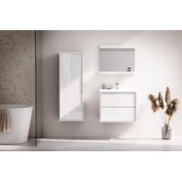 Waschtisch Welltime, B:61cm H:52,2cm T:46,9cm, wei&szlig;, Badezimmer, Waschtische, "Waschbeckenunterschrank Line mit Waschbecken,Badm&ouml;bel,zwei