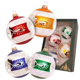 Weihnachtsbaumkugel &raquo;Weihnachtskugel Reflex silber 7cm&laquo; Dekoriert mit Liebe zum Detail bunt Glas 7cm