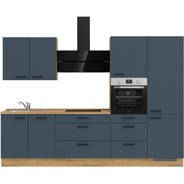 K&uuml;chenzeile Nobilia, B:300,3cm H:216,6cm T:60cm, blau, Komplettk&uuml;chen-Sets, ""Easytouch II", NEU: individuell anpassbar mit gratis Profi-Beratung",