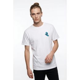 Santa Cruz Herren T-Shirt "SCREAMING HAND CHEST SP26 NEW", wei&szlig;, Gr. M, Obermaterial: 100% Baumwolle, Shirts, f&uuml;r Erwachsene, sportlicher Schnitt,