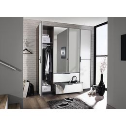 Kleiderschrank Rauch, B:181cm H:210cm T:54cm, wei&szlig;, Holzwerkstoff, Kinderzimmer, Schr&auml;nke, "Schrank Dreht&uuml;renschrank Garderobe Ankleide Schlafzimmer