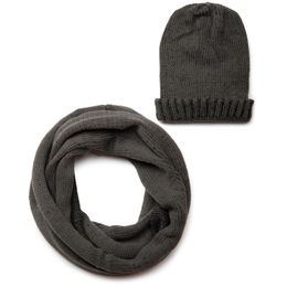 styleBREAKER "Strick Loop und Beanie Set" 2 Stk.