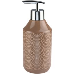 Seifenspender Kleine Wolke, braun, Steinzeug, Badezimmer, Dosierspender, "Bow"