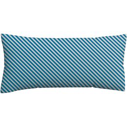 Kissenbezug Schlafgut, B:40cm L:80cm, blau, Mako-Satin, Obermaterial: 100% Baumwolle, Kissenbez&uuml;ge, "Premium Kissenbezug Woven Fade Satin (1 St)",
