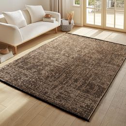 Teppich, B:120cm H:7mm L:170cm, braun, Ayyildiz Teppiche, Chenille, Wohnzimmer, Teppiche, "SPACE 1900, auch als L&auml;ufer", L&auml;ufer, Kurzflor, Boho,