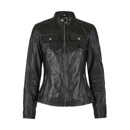 7eleven Damen Bikerjacke "SEJANNA", schwarz, Gr. 46, uni, Obermaterial: 100% Lammleder LEL. Futter: 100% Polyester PES. 100% Polyester PES., Jacken,