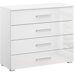Schubkastenkommode Rauch, B:80cm H:81cm T:42cm, wei&szlig;, Holzwerkstoff, Sideboards, "Sideboard Kommode Schubkastenkommode KOLUNA mit Hochglanzfront",