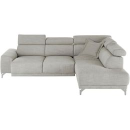 3C Candy Ecksofa &raquo;Greve Sofa immer mit manuelle Kopfteilverstellungen, modern, elegant&laquo; wahlweise motorischer Sitzvorzug, bequem und zeitlos, L-Form 