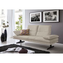 2-Sitzer W.Schillig, B:216cm H:94cm T:96cm, braun, Flachgewebe S22 (100% Polyester), Sofas, "broadway, Designsofa mit tollem Sitzkomfort, Breite
