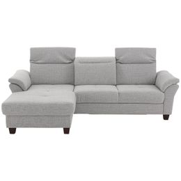 Ecksofa OTTO HOME, B:255cm H:104cm T:185cm, silber, Struktur (100% Polyester);Luxus-Microfaser Lederoptik (100% Polyester);Luxus-Microfaser ALTARA