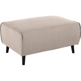 Hocker DOMO collection, B:97cm H:47cm T:66cm, beige, Struktur (100% Polyester);Struktur grob (100% Polyester);Luxus-Microfaser (100% Polyester),