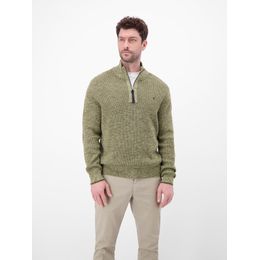 Lerros Herren Strickpullover "Herren Troyer in Twist-Struktur", gr&uuml;n, Gr. S, 100% Baumwolle, Pullover