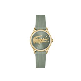 Lacoste Damen Quarzuhr "CROCODELLE"gr&uuml;n, goldfarben, Armbanduhren, Armbanduhr, Damenuhr, Silikonarmband, analog