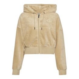 Karl Kani Damen Sweatjacke "Karl Kani Damen"sand, Gr. XXS, unifarben, 67% Baumwolle, 28% Polyester, 5% Lyocell, Sweatjacken