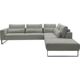 Ecksofa Musterring, B:308cm H:88cm T:200cm, grau, 85% Polyester, 15% Viskose, Wohnzimmer, Sofas, "JustB PM100 Federkern & Kaltschaum, bequem, Breite