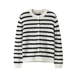 name it Strickjacke 'NKFNERINA' M&auml;dchen Gr&ouml;&szlig;e 146/152 schwarz / wei&szlig;