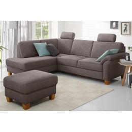 Ecksofa OTTO HOME, B:249cm H:87cm T:189cm, braun, Struktur (100% Polyester);Luxus-Microfaser ALTARA NUBUCK (100% Polyester);MELROSE (100%