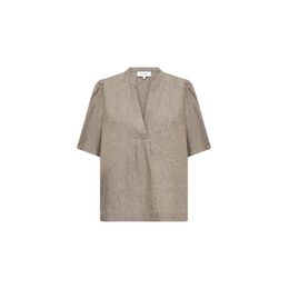 Levete Room Damen Blusentop "Levete Room Shirt LR-NAJA", beige, Gr. M, Obermaterial: 55% Leinen, 45% Viskose, Blusen