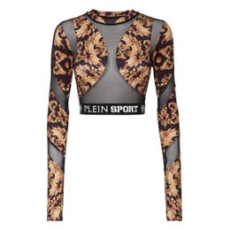Plein Sport Damen Lauftop "Baroque", schwarz, Gr. S, Obermaterial: 90% Polyester, 10% Elasthan, Tops
