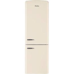 Amica K&uuml;hl-/Gefrierkombination Retro &raquo;KGCR 387 109 B&laquo; 189 cm hoch 60 cm breit NoFrost silber Supergefrierfunktion