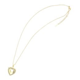 Adelia&acute;s ADELIA ́S Damen Kette ohne Anh&auml;nger "Halskette &ndash; Medaillon aus Edelstahl mit Strass Steinchen 45+5", 50cm, Edelstahl, gold, Edelstahl, Halsketten, Ein