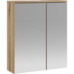 Home Affaire Badspiegel "Oslo, Spiegelschrank in Eiche Evoke, Spiegel im skandinavischen Design", B/H/T: 60cm x 70cm x 19cm, braun, Spiegel,