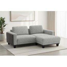 Sit & More Ecksofa SIT & MORE, B:226cm H:84cm T:167cm, grau, 100% Polyester, Wohnzimmer, Sofas, "Concept", Modernes Sofa in drei Fu&szlig;farben zur Auswahl