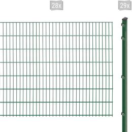 Arvotec Doppelstabmattenzaun "EXCLUSIVE 143 zum Einbetonieren", H/L: 143cm x 56m, Pfosten: 29 Stk., gr&uuml;n, Zaunelemente, Zaunh&ouml;he 143 cm, Zaunl&auml;nge 2