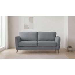 2-Sitzer OTTO HOME, B:170cm H:88cm T:90cm, grau, 100% Polyester, Sofas, "MARSEILLE Kompaktsofa 170 cm, Cord, Flachgewebe, Struktur, Webstoff",