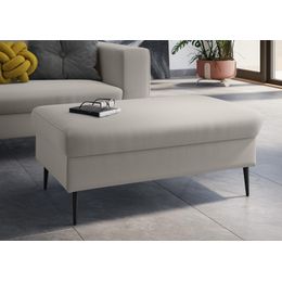 Sitzhocker DOMO collection, B:99cm H:42cm T:65cm, grau, Hocker, "Modica", Auch in Cord, Fu&szlig;h&ouml;he passend f&uuml;r g&auml;ngige Saugroboter