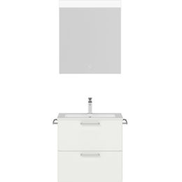 Badm&ouml;bel-Set Nobilia, B:61cm H:169cm T:48,7cm, wei&szlig;, Kastenm&ouml;bel-Sets, "Tolvina", inkl. Spiegel mit Touch-Sensor, in vier Breiten