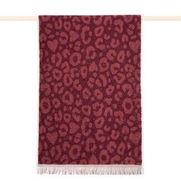 Pad Handtuch &raquo;LEO, 50x100 cm&laquo; Leo-Design, Jacquard-Webung, weich und saugstark, mit Fransen rot Frottee, Frottee B/L: 50cmx100cm, 1 Stk., 