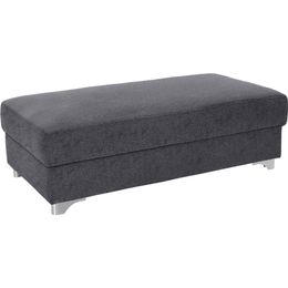 Polsterhocker DOMO collection, B:139cm H:45cm T:74cm, grau, Struktur (100% Polyester);Struktur fein (100% Polyester);Luxus-Microfaser (92% Polyester,