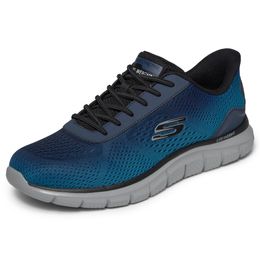 Skechers Herren Slip-On Sneaker "TRACK", Gr. 48,5, blau, Lederimitat, Textil, Schuhe, Schlupfschuh, Freizeitschuh, Sportschuh mit Memory Foam