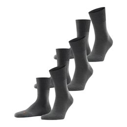 Falke Damen Socken "Run 3-Pack", grau, Gr. 42, glatt, Obermaterial: 75% Baumwolle CO. 25% Polyamid PA., Socken