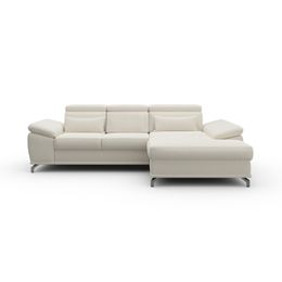 Sit & More Ecksofa SIT & MORE, B:295cm H:87cm T:180cm, beige, 100% Polyester, Wohnzimmer, Sofas, "Cabrio L-Form, B: 295 cm, mit Sitztiefen-, Arm- &