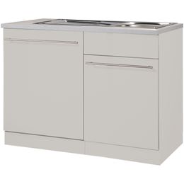 Wiho-K&uuml;chen Sp&uuml;lenschrank WIHO K&Uuml;CHEN, B:110cm H:85cm T:60cm, beige, K&uuml;che, Schr&auml;nke, "Chicago", 110 cm breit, inkl. T&uuml;r/Sockel f&uuml;r Geschirrsp&uuml;ler