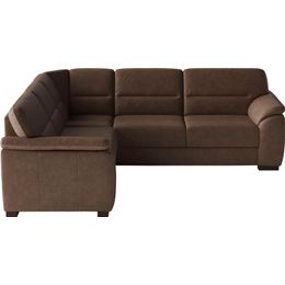 Sit & More Ecksofa SIT & MORE, B:255cm H:88cm T:225cm, braun, 100% Polyester, Wohnzimmer, Sofas, "Montego L-Form, B: 256 cm, gro&szlig;e Stoffauswahl, Komfort