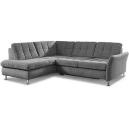 Ecksofa DIE PLANBAR, B:242cm H:87cm T:116cm, grau, 100% Polyester, Wohnzimmer, Sofas, "MP-IN20016 L-Form mit Kaltschaum-Polsterung", optional