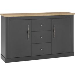 Sideboard OTTO HOME, B:146cm H:95cm T:45cm, grau, Wohnzimmer, Sideboards, "Westminster, Schrank im Landhausstil, elegante Kommode"