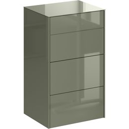 M&auml;usbacher Kommode M&Auml;USBACHER, B:52cm H:89cm T:42cm, gr&uuml;n, Schlafzimmer, Sideboards, Kommode BHT 52/89/42 cm, Push to open, Front+Oberplatte=Glas