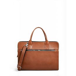 still nordic Herren Handtasche "still nordic Bag Clean", braun, Obermaterial: 100% Leder, Taschen