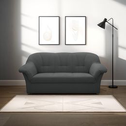 3-Sitzer DOMO collection, B:185cm H:82cm T:82cm, grau, 100% Polyester, Sofas, "Pegnitz zeitlos, elegante Armlehnen, komfortabel, Breite 185"