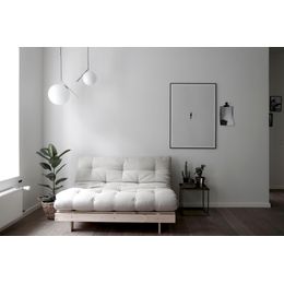 Daybett Karup Design, B:140cm H:85cm, beige, Daybetten, "Roots Sofa Bed, Schlafsofa,, Bettfunktion, FSC-Massivholz", Inkl. Futonmatratze, Made in
