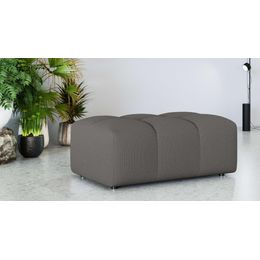 Polsterhocker OTTO HOME, B:124cm H:46cm T:80cm, grau, 100% Polyester, Hocker, "TUURE Sitzhocker, Bubble-Optik, Ma&szlig;e B/T/H: 124/80/46 cm", moderne