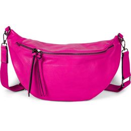 styleBREAKER Damen Umh&auml;ngetasche "Halbmond Crossbody Bag Uni", pink, 100% Polyurethan PU. Futter: 80% Nylon NY. 20% Baumwolle CO., unifarben, Taschen